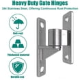 8x Gate Hinges, 304 Stainless Steel Gate Hinge, One-Piece Heavy Duty 5/ ...