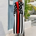 American Flag Graphic Dress Thin Red Line Star Print Street Style ...