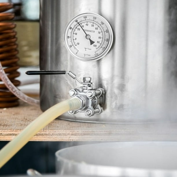 Bimetal Thermometer,Weldless Bi metal Thermometer Brew Thermometer Beer ...