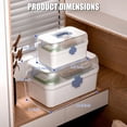 2-Pack Storage Box, Small & Large Portable Cabinet Organizer with Trays ...