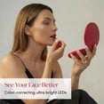 Fancii Taylor LED Lighted Travel Makeup Mirror, Rechargeable, 10x/1x ...