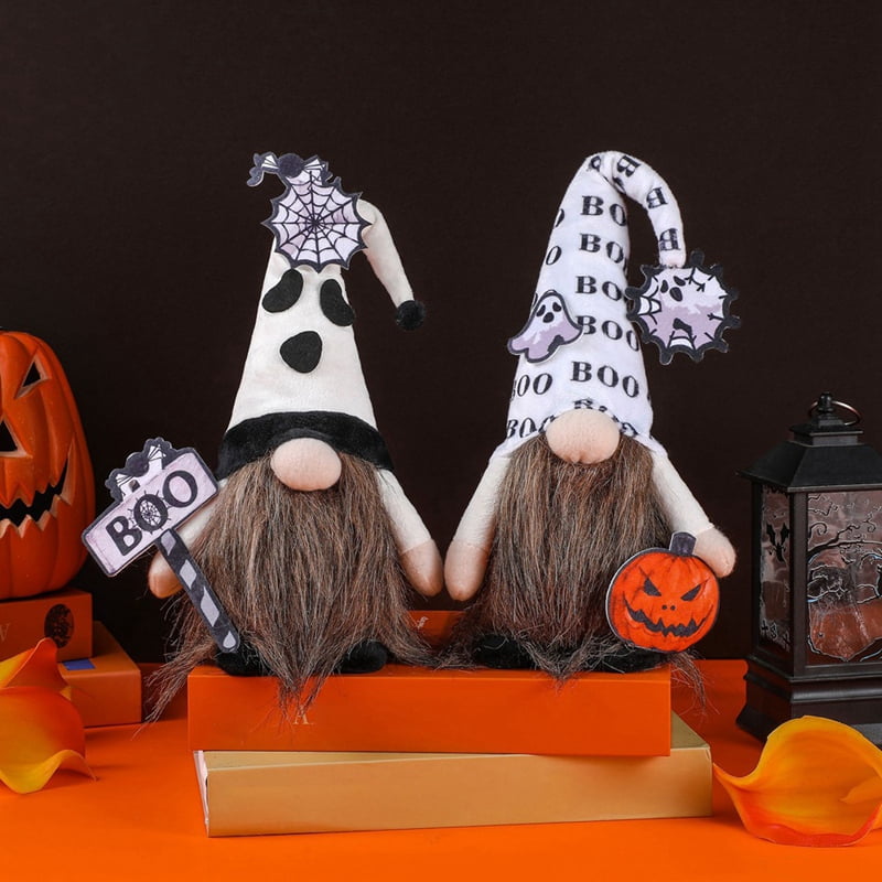 Halloween Faceless Gnome Plush Doll Tabletop Ghost Pumpkin Dolls ...