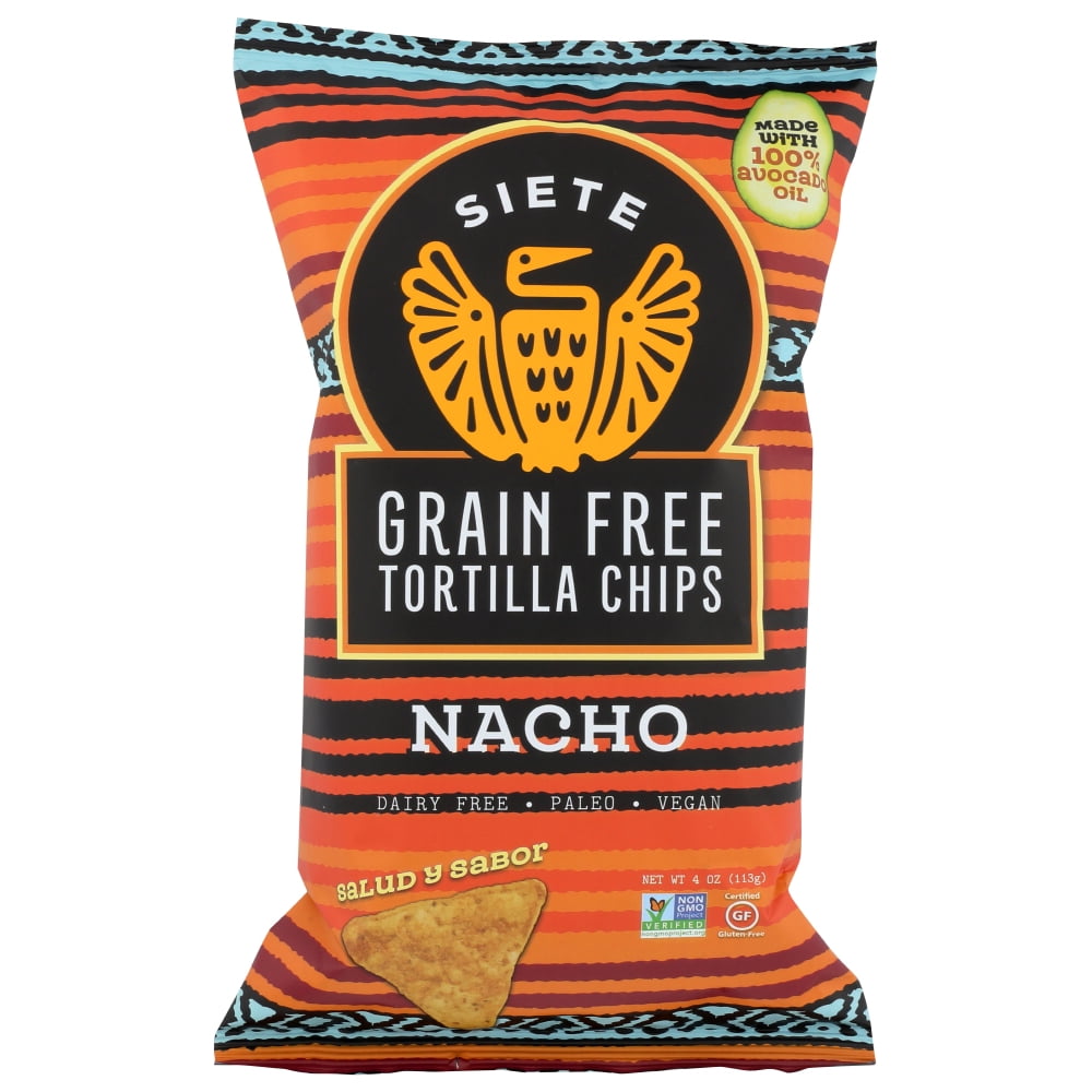 Siete Nacho Grain Free Tortilla Chips, 4 oz - Walmart.com - Walmart.com