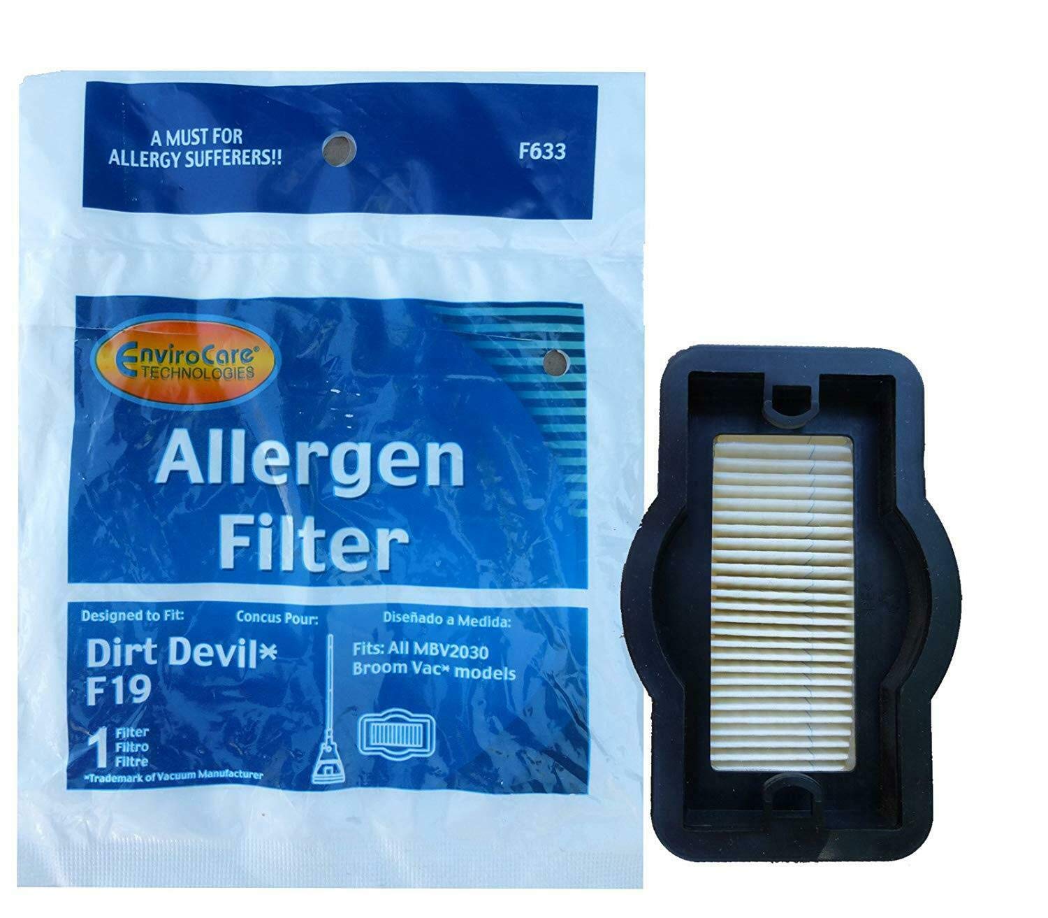 Dirt Devil F633 (F19, BV2010 Broom Vac Vacuum Cleaner Filter) - Walmart ...