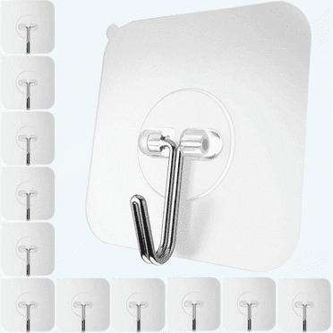 Hyper Tough Removable Hinged Hooks, 8 Count, White, Hinged Hooks and ...