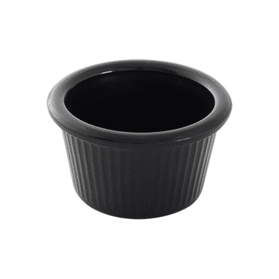 Excellante 1-1/2 oz., 2-1/2" Smooth Ramekin, Black, Plastic, Comes in ...