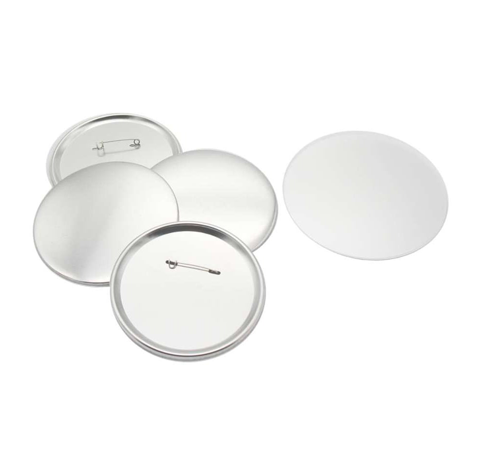 INTSUPERMAI 100 Sets Round Badge 100mm Blank Pin Back Button - Walmart.com
