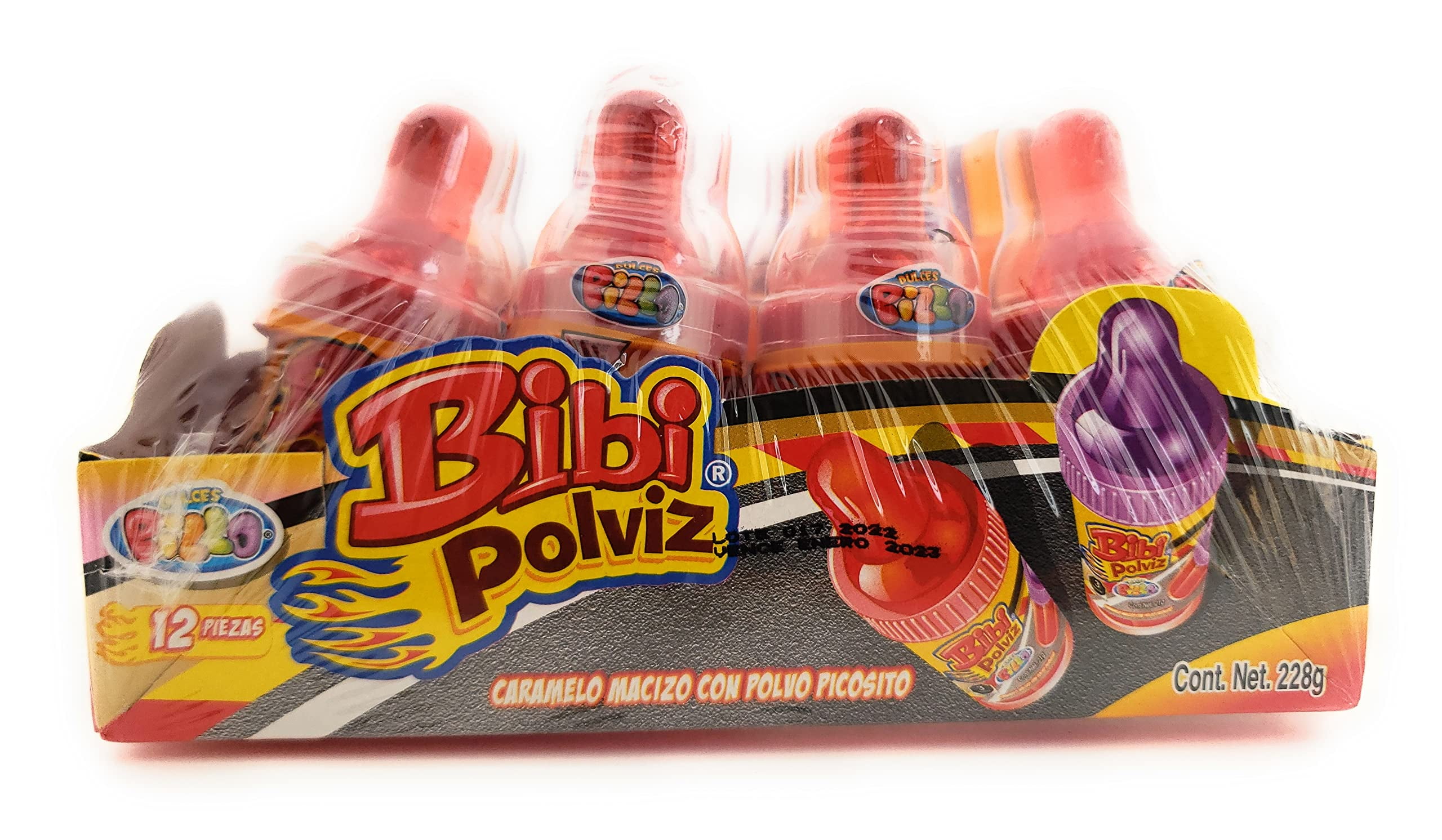 Dulces Pillo | Bibi Polviz | Caramelo Macizo con Polvo Picosito ...