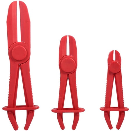Brake Fluid Line Clamp Hands-Free Tool Pipe Clamp Tool Set (Red) (3pcs ...