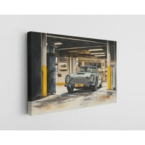 Classic Silver Aston Martin DB5 Vintage Car Canvas Print - Retro ...