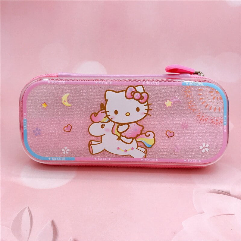 Estuche de lápices de dibujos animados Kawaii Sanrio Anime Hello Kitty ...