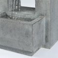 Luxen Home Resin Gray Rectangular Pedestal Patio Fountain - Walmart.com