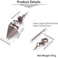 Brass Cone Dowsing Pendulums with Lobster Claw Clasps Red Copper 220x2 ...