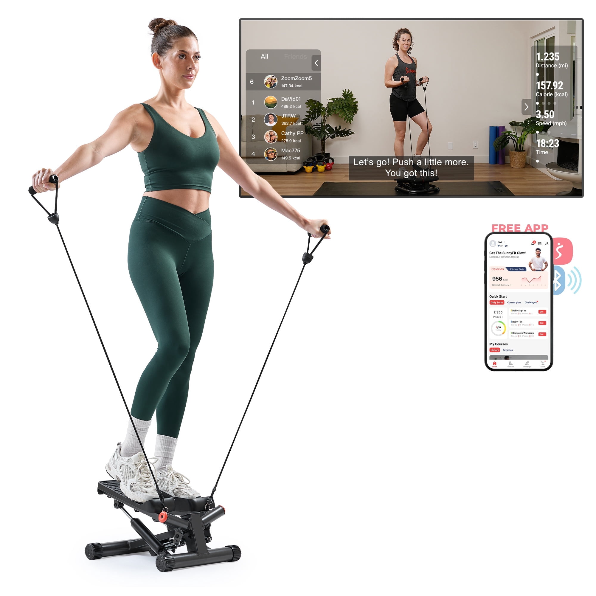 Click here for Sunny Health & Fitness Smart Twist Stepper With Re... prices