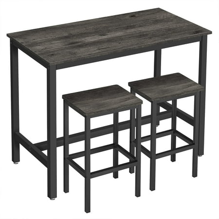VASAGLE Bar Table Set, Bar Table with 2 Bar Stools, Dining table set ...