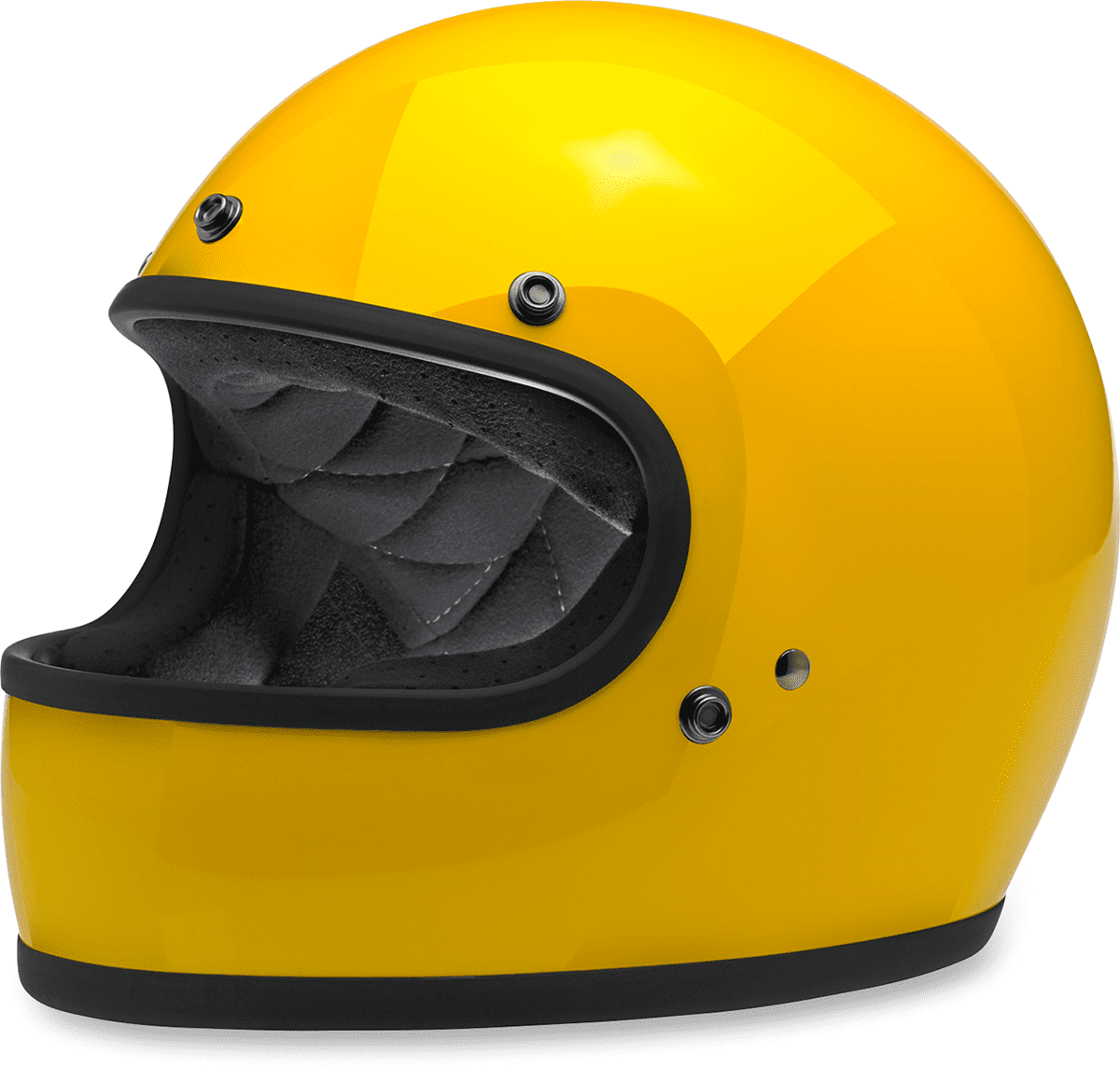BILTWELL Gringo Full Face Solid Color Helmets Moto Yellow Md ...