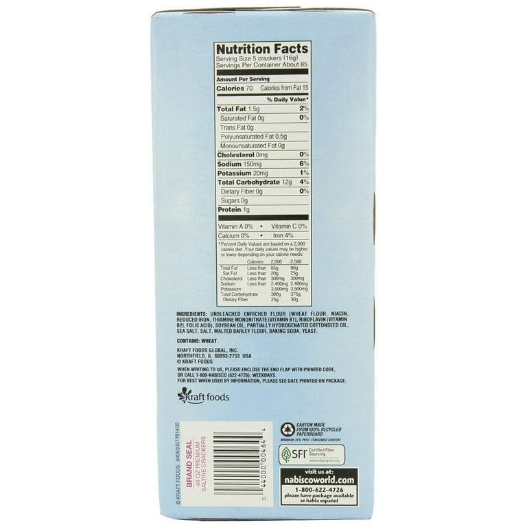 Saltine Crackers Nutrition Label Saltines Nutrition Facts Eat This