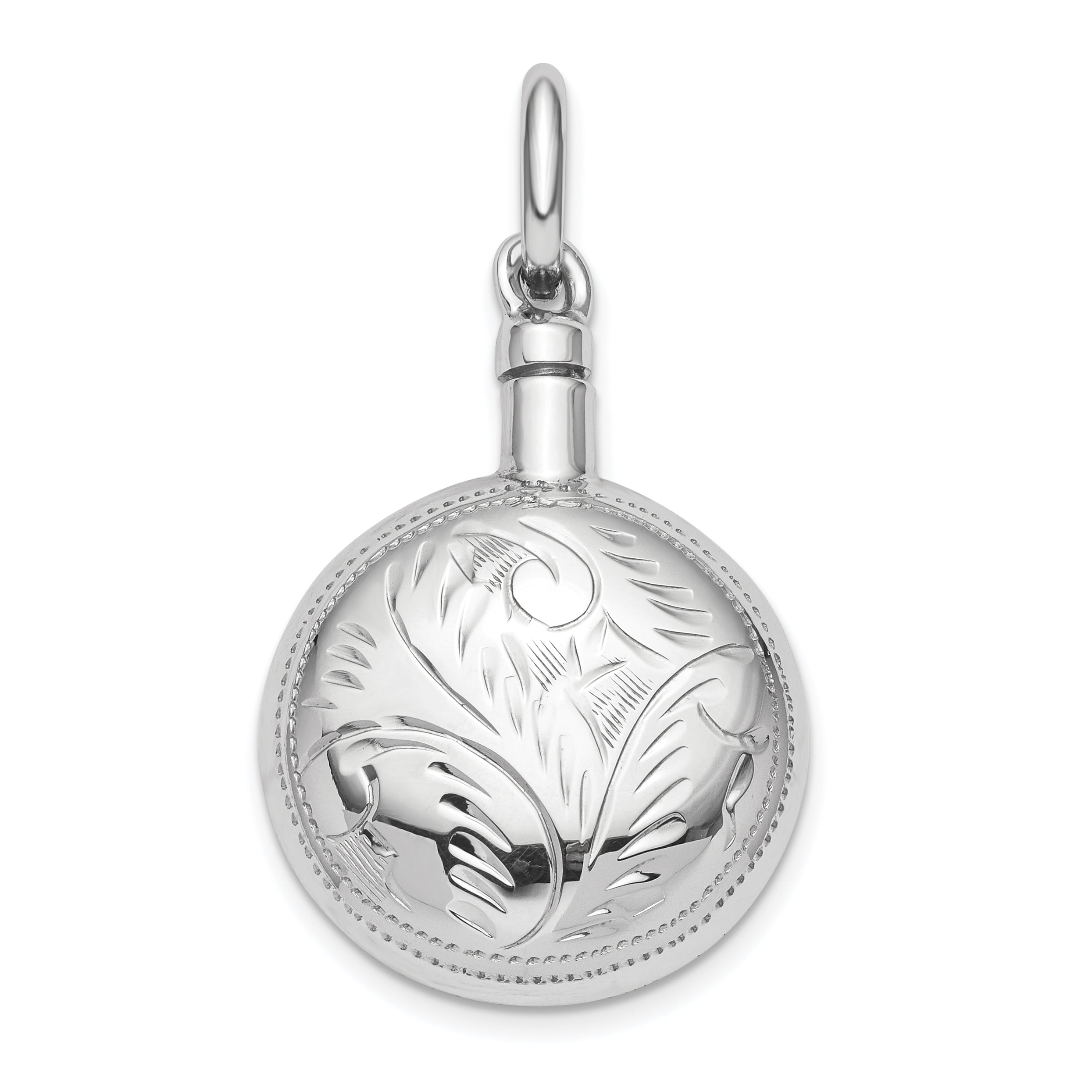 925 Sterling Silver Screw Top Ash Holder Pendant Charm Necklace Fine ...