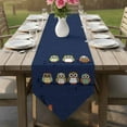 Cute Owls Harmony Table Runner Linen Burlap Table Runner 72 Inches Long ...