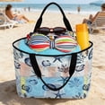 Blue Conch Coastal Beach Bag for Women, Large Breathable Mesh Beach ...