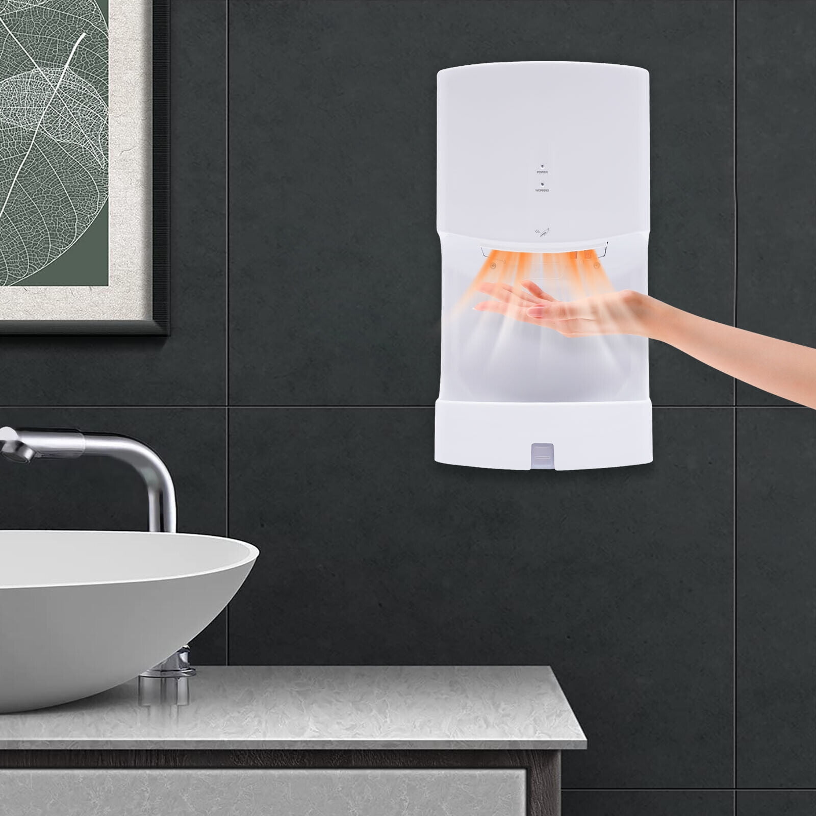 DENEST Mini Electric Hand Dryer Jet Auto-Sensing All-in-one Machine ...