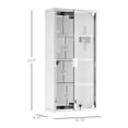 12x24" Lockable Medicine Cabinet, Stainless Steel Wall Mount Medical ...