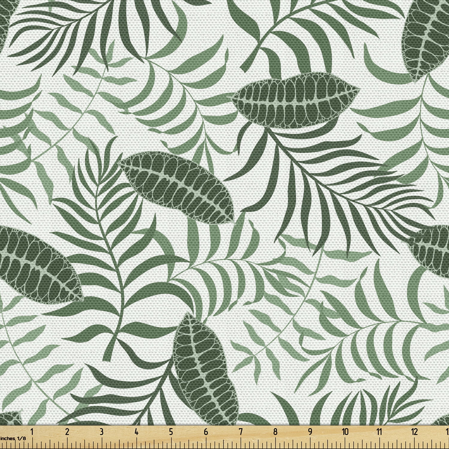 Tropical Upholstery Fabric by the Yard, Jungle Banana Palm Leaves and ...
