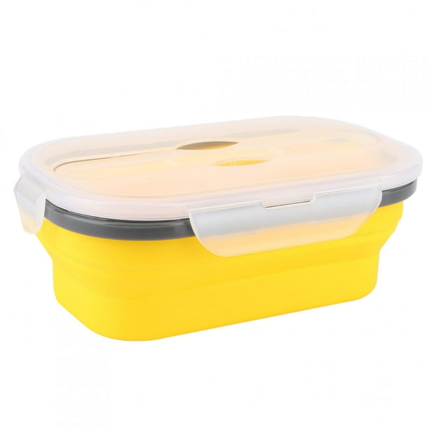 Bento Box, Durable Food Grade 800ml Lunch Box, For Home Office Yellow ...