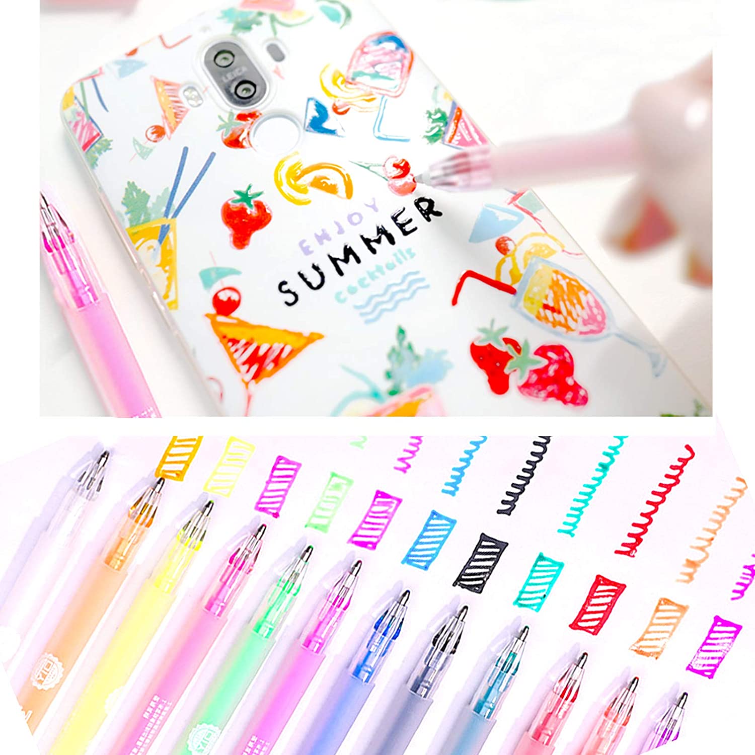 3D Glossy Jelly Ink Pen Set, DIY Highlighters 3-Dimensional Gel Pens ...