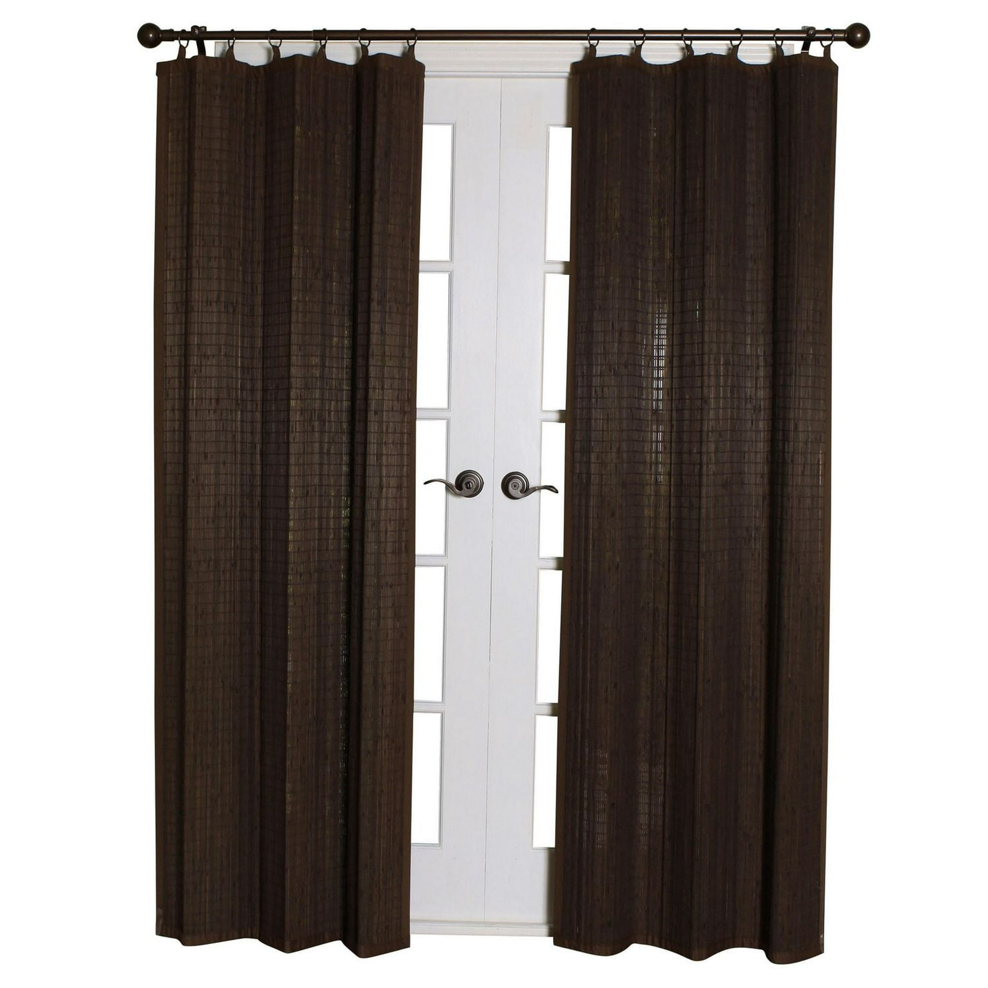 Click here for Versailles Bamboo Wood Ring Top Curtain Panel Set... prices