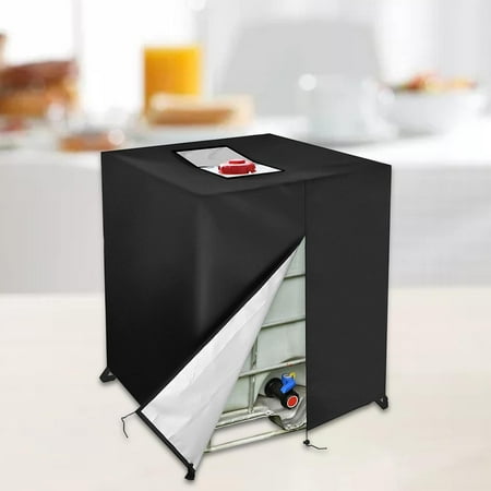 IBC Water Tank Protective Cover, Ton Barrel Cover 420D Oxford Black ...