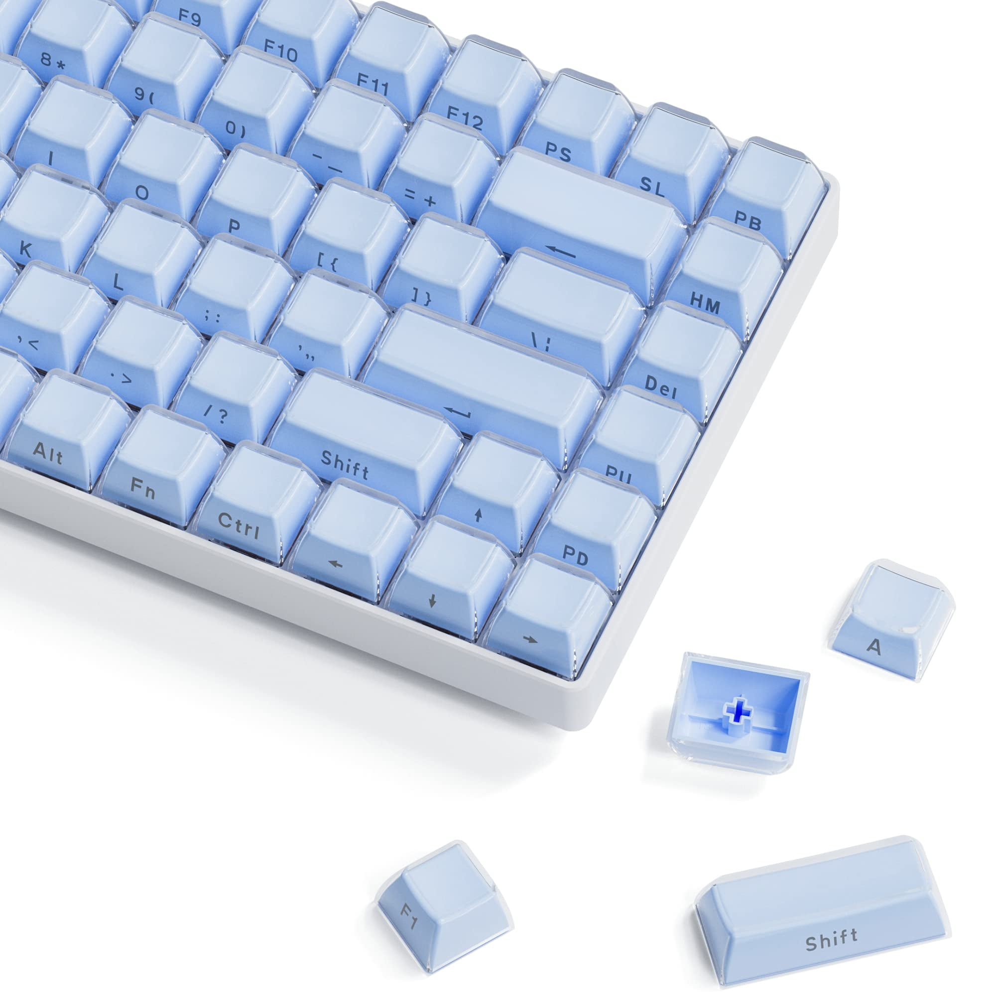 XVX Transparent Keycaps OEM Profile Keycap 113 Keys,Side Printing ...