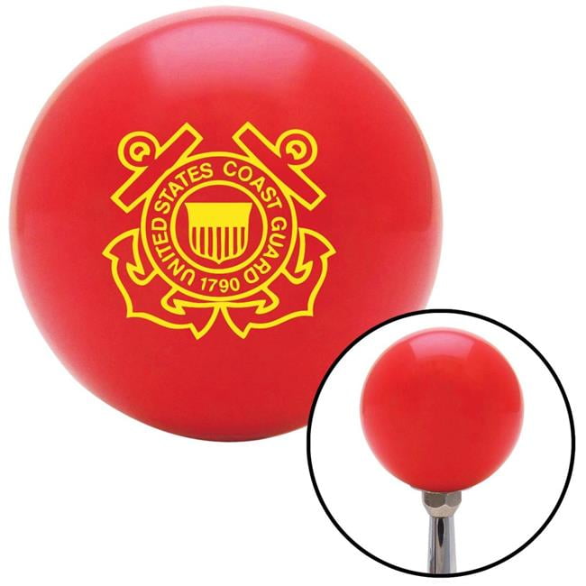 American Shifter Yellow USCG Logo Red Shift Knob with M16 x 1.5 Insert ...