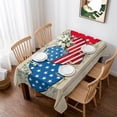 American Blue Red Love Heart Table Cloth 60x84in, Waterproof Rectangle ...