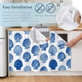 Blue Scallops Shell Cabinet Curtains for Kitchen 35"W x 35"L, Sea Ocean ...