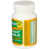 Rugby Oysco 500 + D TAB Calcium Supplement Tablets, 60 Count - Walmart.com