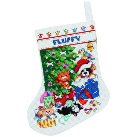 Counted Cross Stitch Christmas Stockings With Dogs - Cross Stitch Patterns