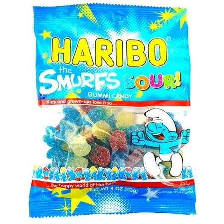 Haribo SOUR Smurf Gummi Candy, 4 oz - Walmart.com