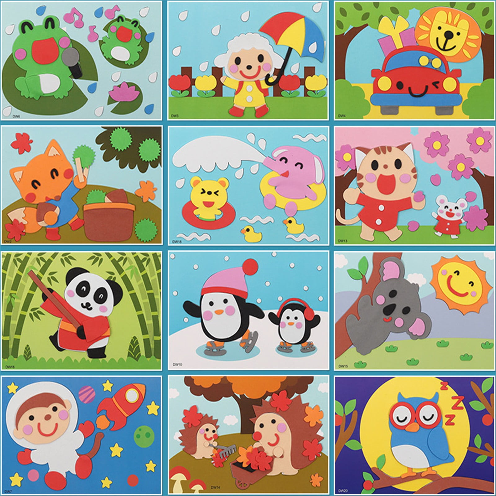Click here for Siminseming 12pcs Diy Kids Animal Handmade Sticker... prices