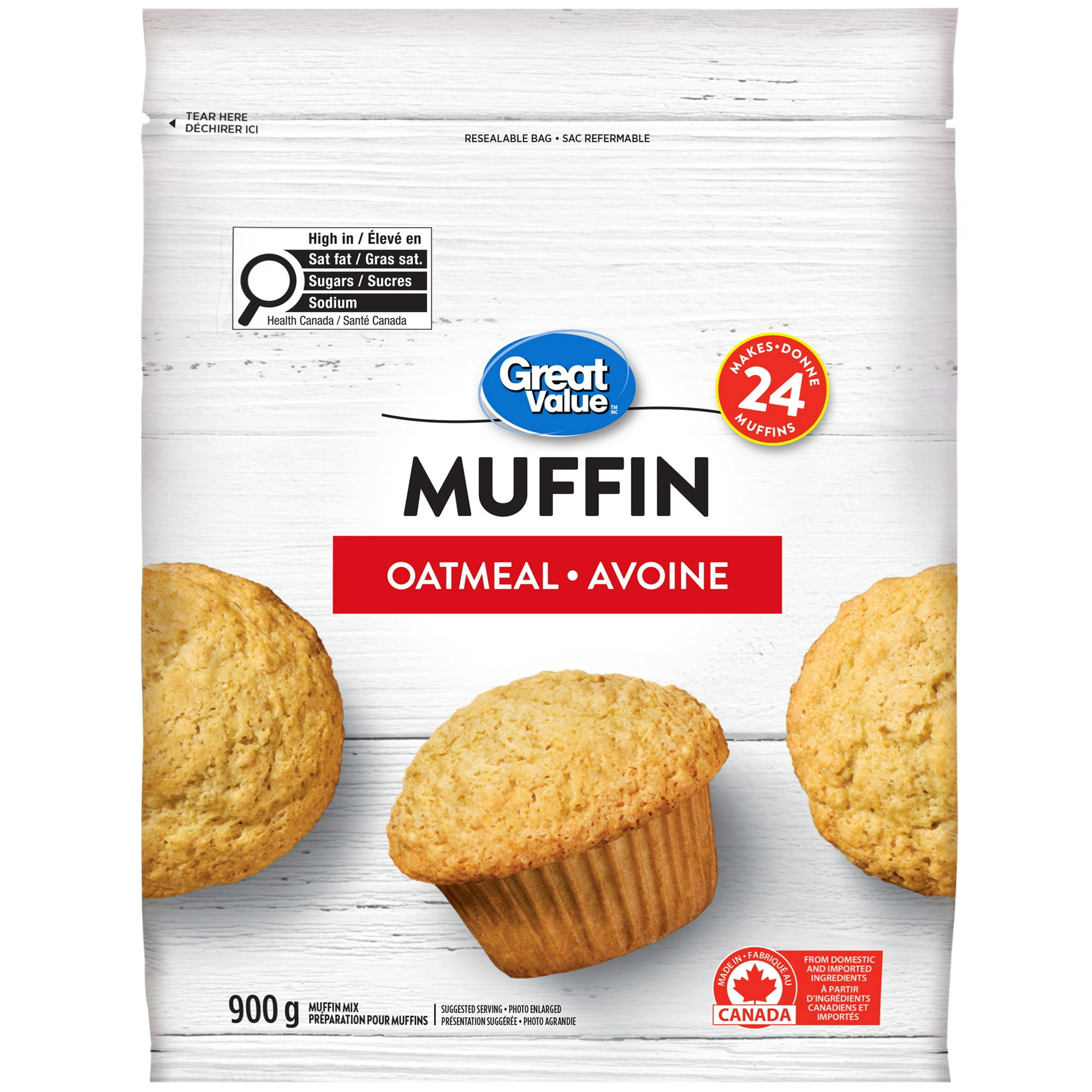 Click here for Great Value Oatmeal Muffin Mix 180x248x70 Cm prices