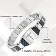 Magnetic Bracelet for Men Women, Christian Cross Jesus Carbon Fiber ...