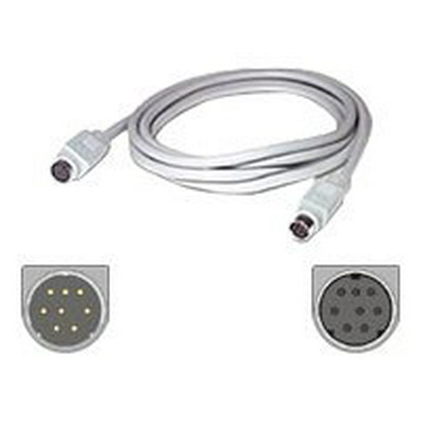 C2G 02315 C2G 6ft 8-pin Mini Din M/F Serial Extension Cable - mini-DIN ...