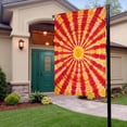 Abstract Sun Tie Dye Garden Flags for Outside Yellow Tomato Red Double ...