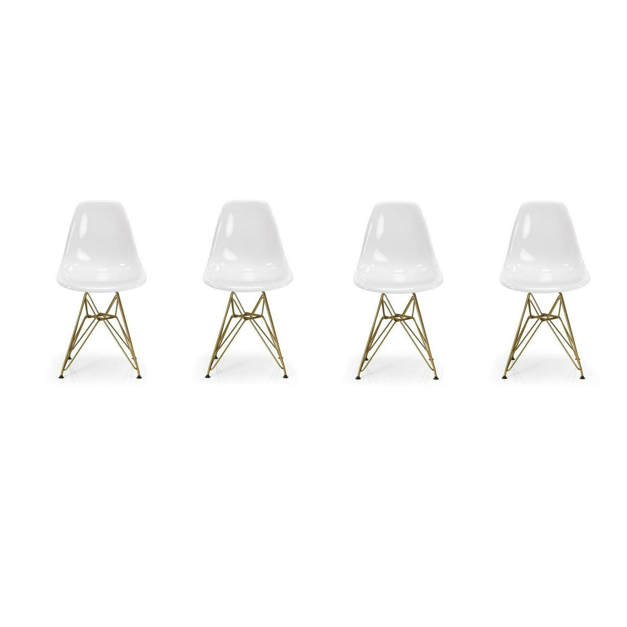 Click here for Plata Décor Import Inc White Eiffel Gold Legs Chai... prices