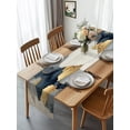 Burlap Table Runner 90 Inches Long, Gold Color Block Grey Non-Slip ...