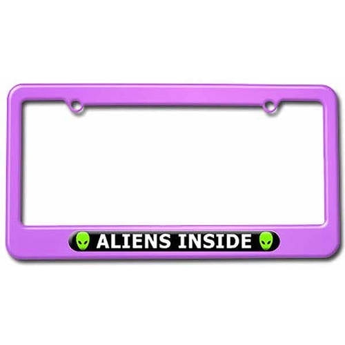 Aliens Inside, Sci-Fi License Plate Tag Frame, Multiple Colors ...