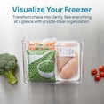2026 New Crystal Clear Freezer Storage Bins - 2/4 Pack Clear Plastic ...