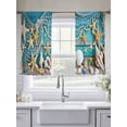 Sheer Curtains 54 Inches Long 2 Panels, Ocean Beach Starfish Conch ...