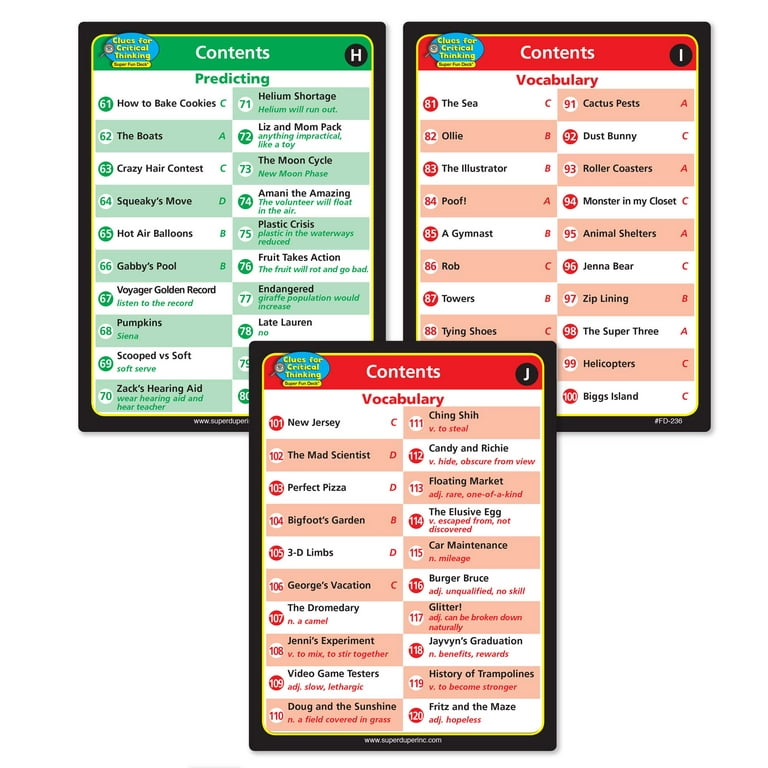 Critical Thinking Cards Super Duper If...Then... Fun Deck - Logical ...
