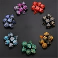 Uscallm Double Color Polyhedral Dice Set, 49 PCS Double-Colors Polyhedral Dice, Dungeons And ...